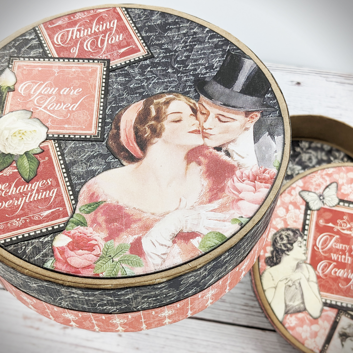 Decorating Your Stacking Circle Box Set – Graphic 45 Papers