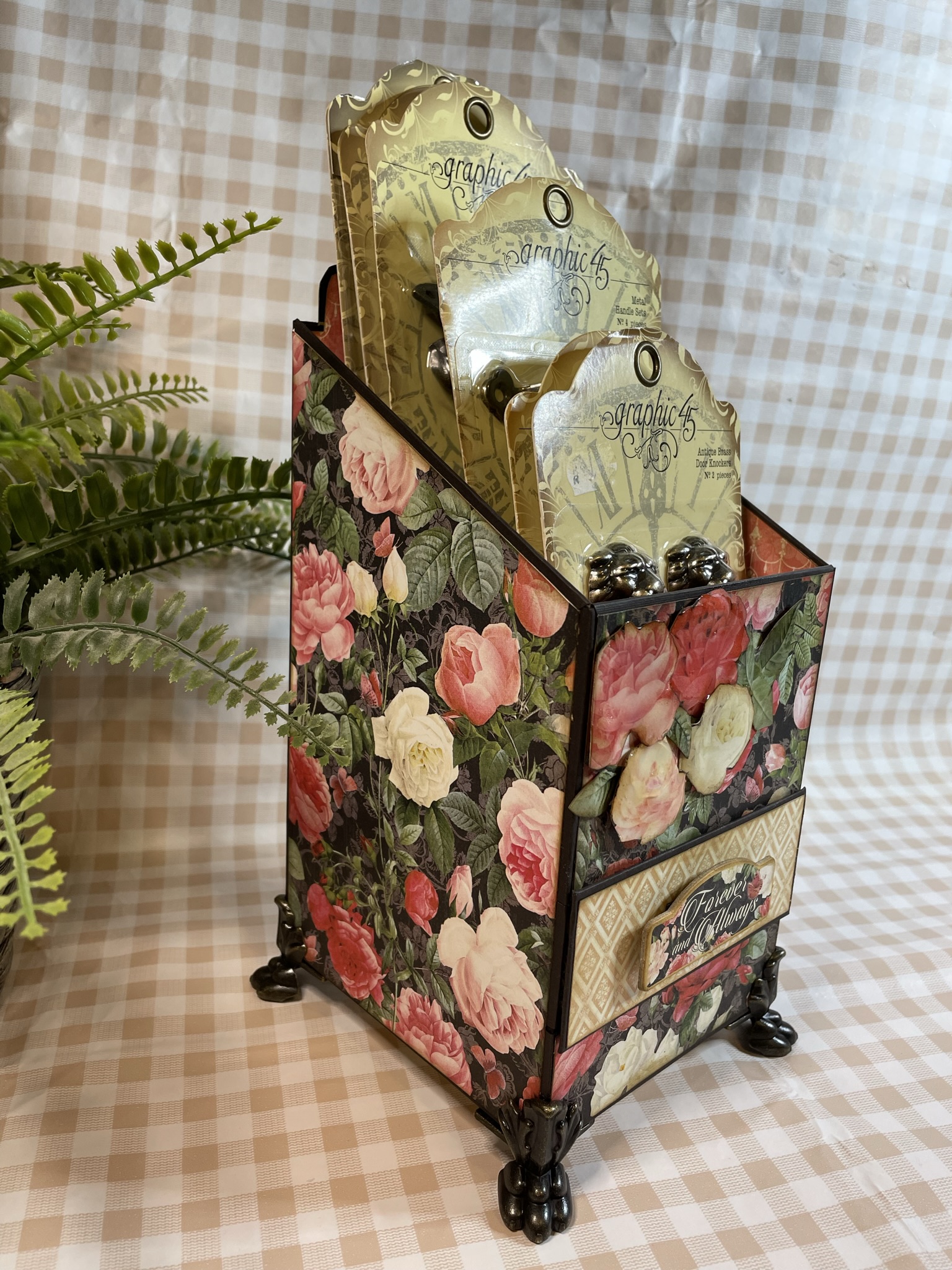 DIY Staples Storage Container – Graphic 45 Papers