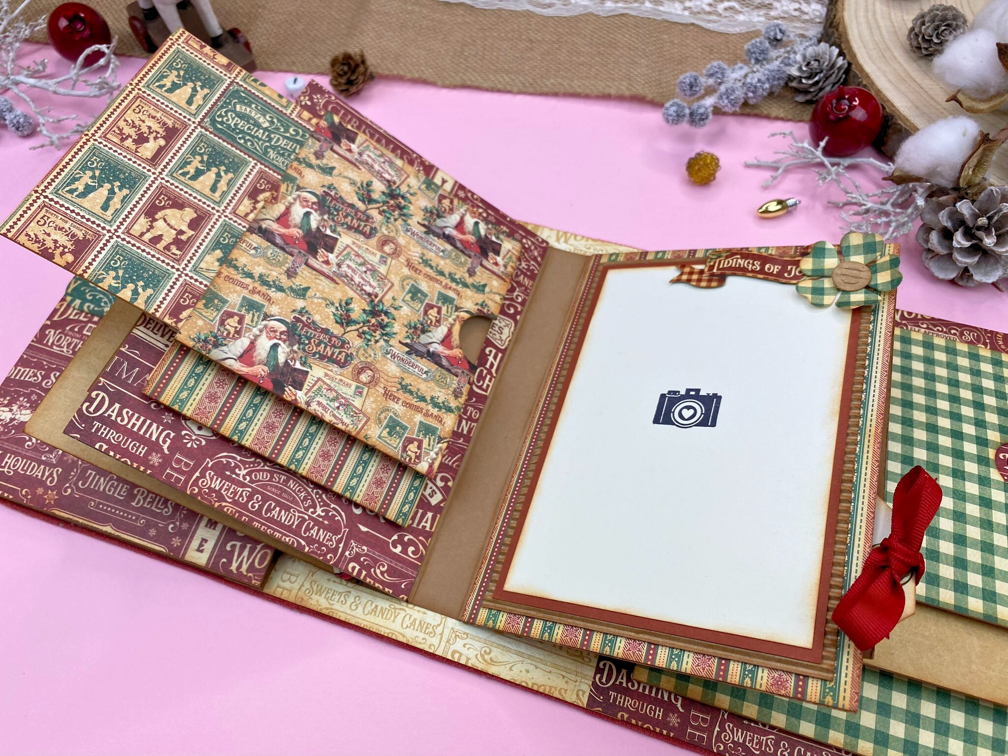 Handmade Christmas Photo Album – Graphic 45 Papers
