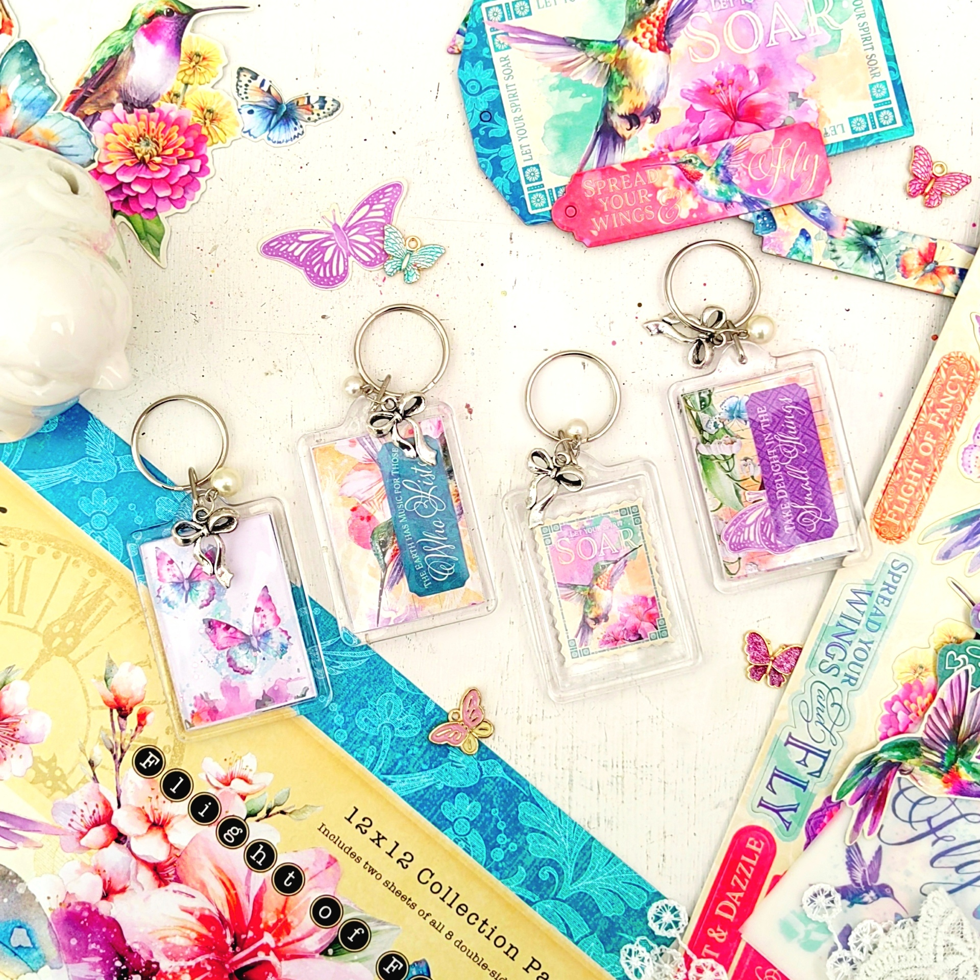 Create Personalized Key Rings with the Flight of Fancy Collection by ...