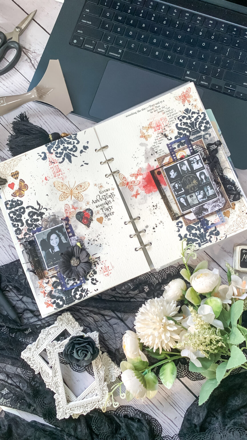 Binder Album with Interactive Pages – Black – Graphic 45 Papers