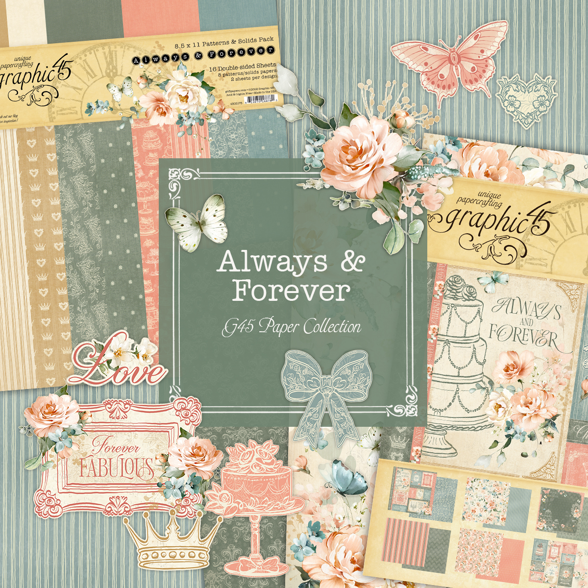 Always & Forever 12×12 Collection Pack – Graphic 45 Papers