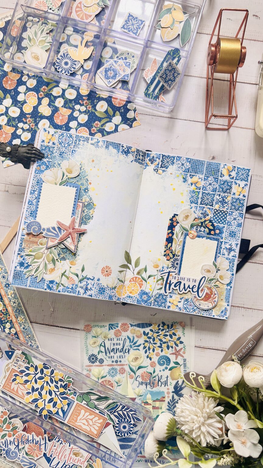 Create a Summer Travel Journal Spread with Scenic Route | Easy ...